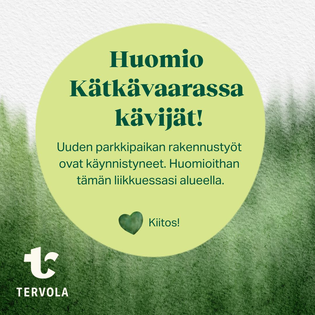 Kätkävaaran uuden parkkipaikan rakennustyöt käynnissä | Tervolan kunta